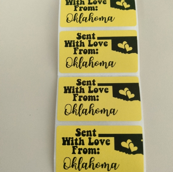 Office | 10 Oklahoma Shipping Labels Thermal Packaging Stickers 225x125 ...